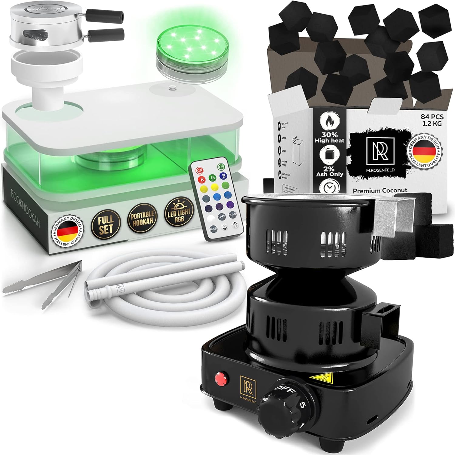 Amazon.com: Best Hookah Bundle - 1x Portable Hookah Set With Everything ...