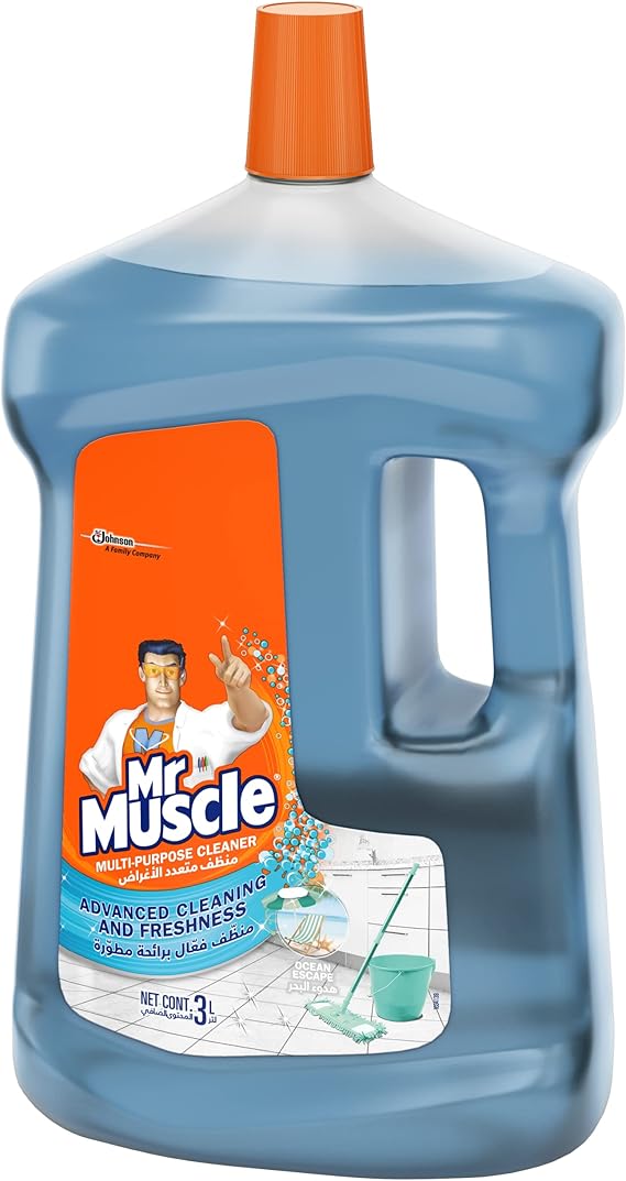 Mr. Muscle All Purpose Ocean Escape Liquid Floor Cleaner, For Advanced ...