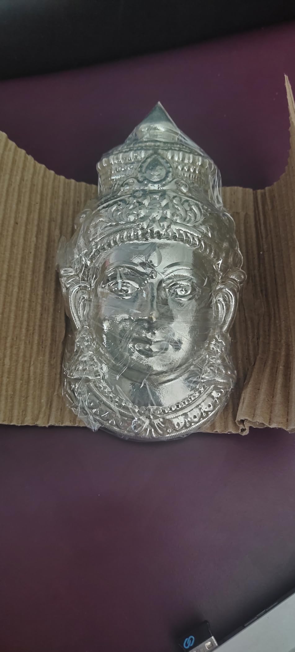 Bhakti Minds Silver Plated Goddess Lakshmi Devi Face/Mukhota for ...