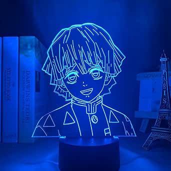 OAKFIN Manga 3D Light Kimetsu Zenitsu Agatsuma for Bedroom Decoration ...