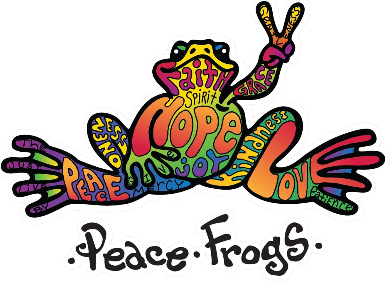 Amazon.com - Enjoy It Peace Frogs Hope Peace Frogs Car Sticker, Outdoor ...