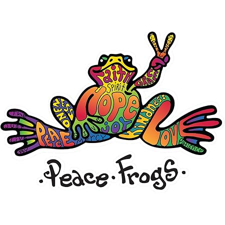 Amazon.com: Enjoy It Peace Frogs Life's a Trip Peace Frogs Car Sticker ...