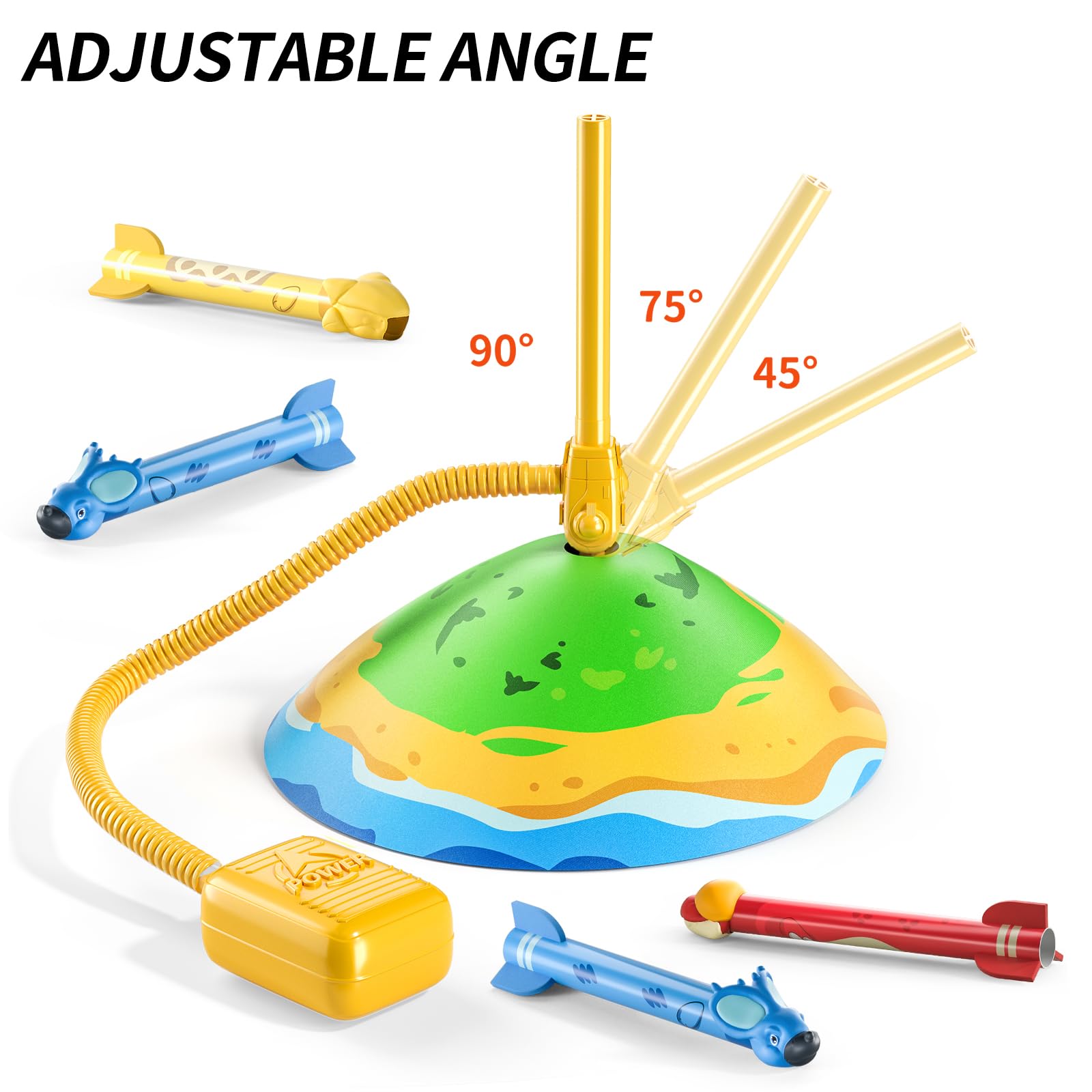 Snapklik.com : Dinosaur Rocket Launcher - 6 Dino Rockets, Launch Up To ...