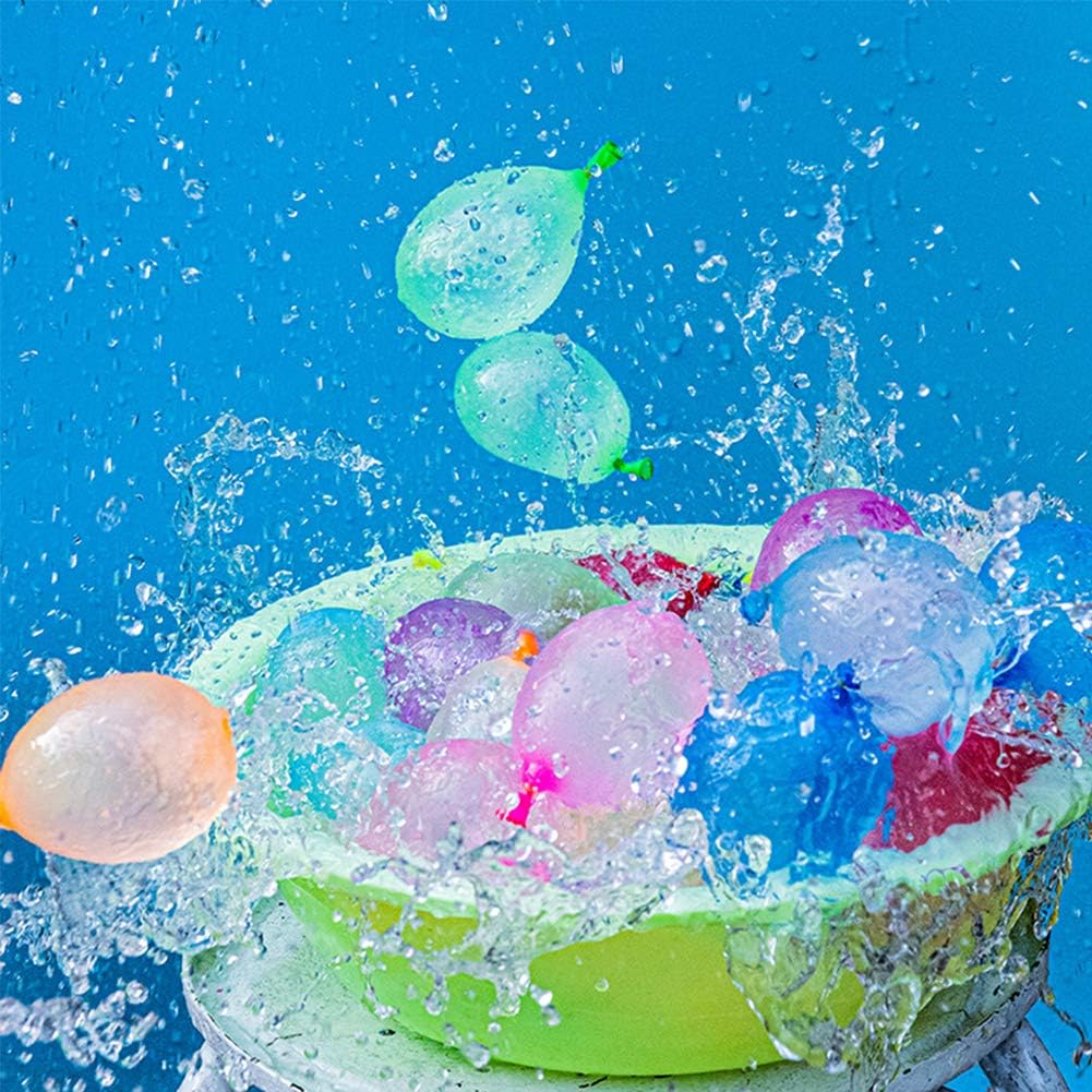 1000 PCS Water Balloons Kits with Rubber Ring Natural Latex Water ...