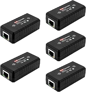 Amazon.com: 5-Pack PoE Extender Kit – 1-Channel Ethernet Passthrough ...