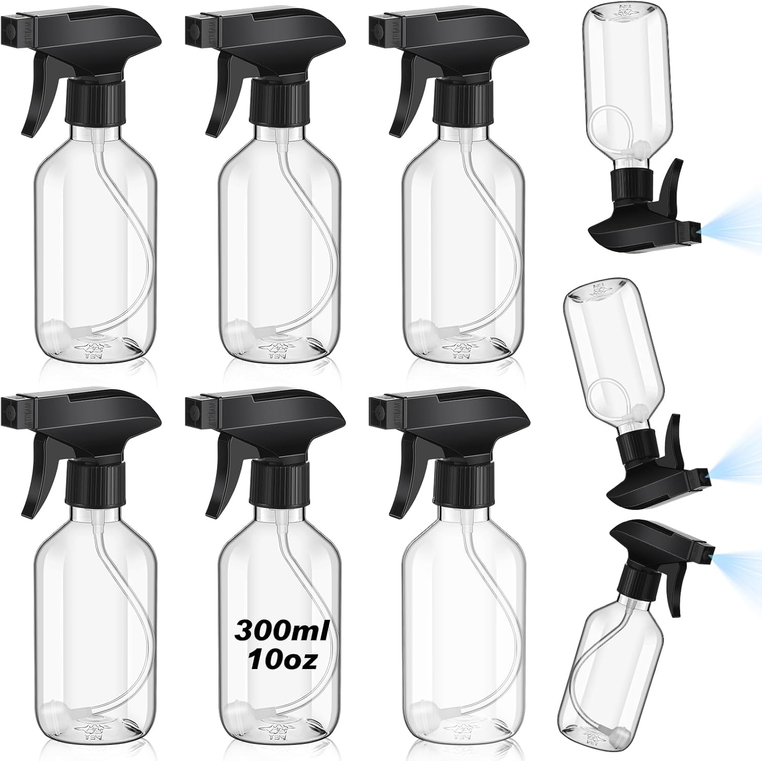 Amazon.com: LOYIM 6 Pack 360° Water Spray Bottle Plastic Spray Bottles ...