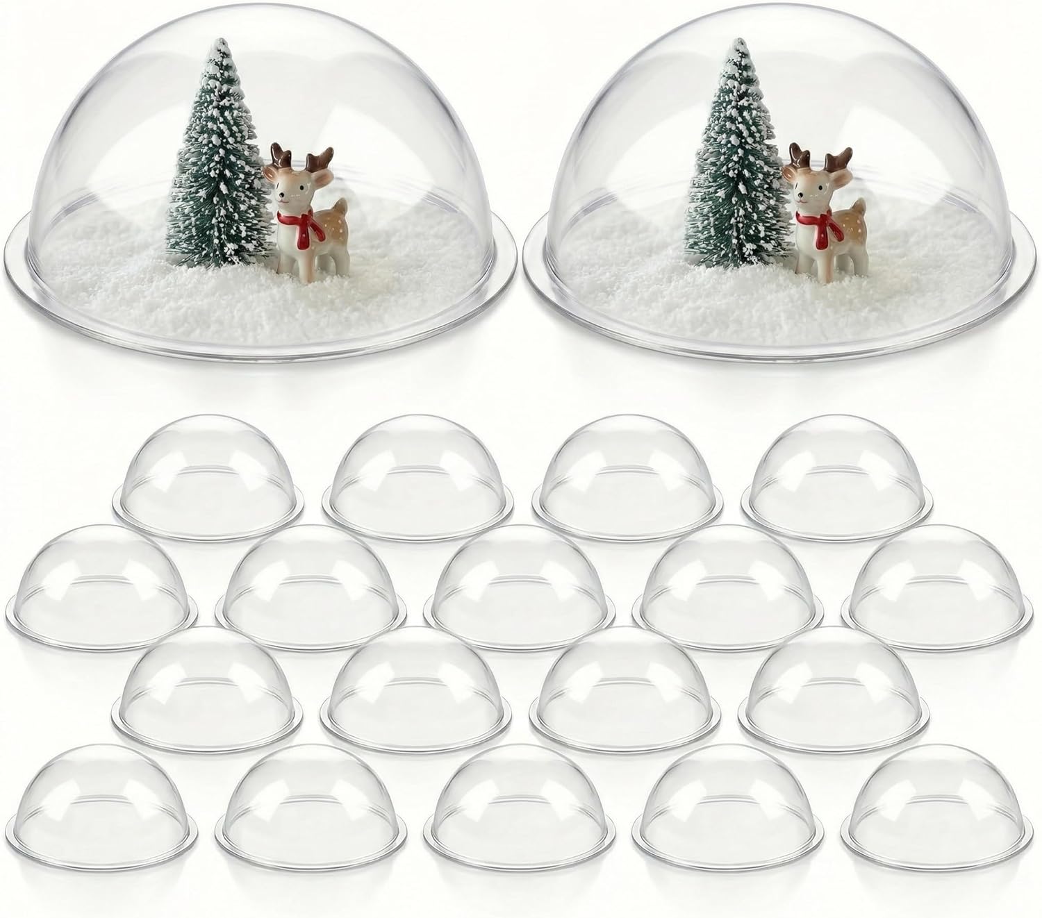 Amazon.com | KGCGJVB 20 Pcs Plastic Domes for Crafts Half Ball Candy ...