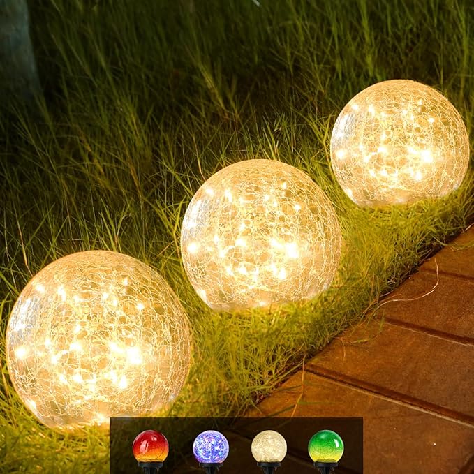 Outdoor Waterproof IP65 Solar Globe Lights, Led Solar Light Balls for ...