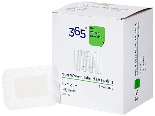 365 Non Woven Island Dressing 5 x 7.2 cm - Pack of 50 (Ref 36590001 ...