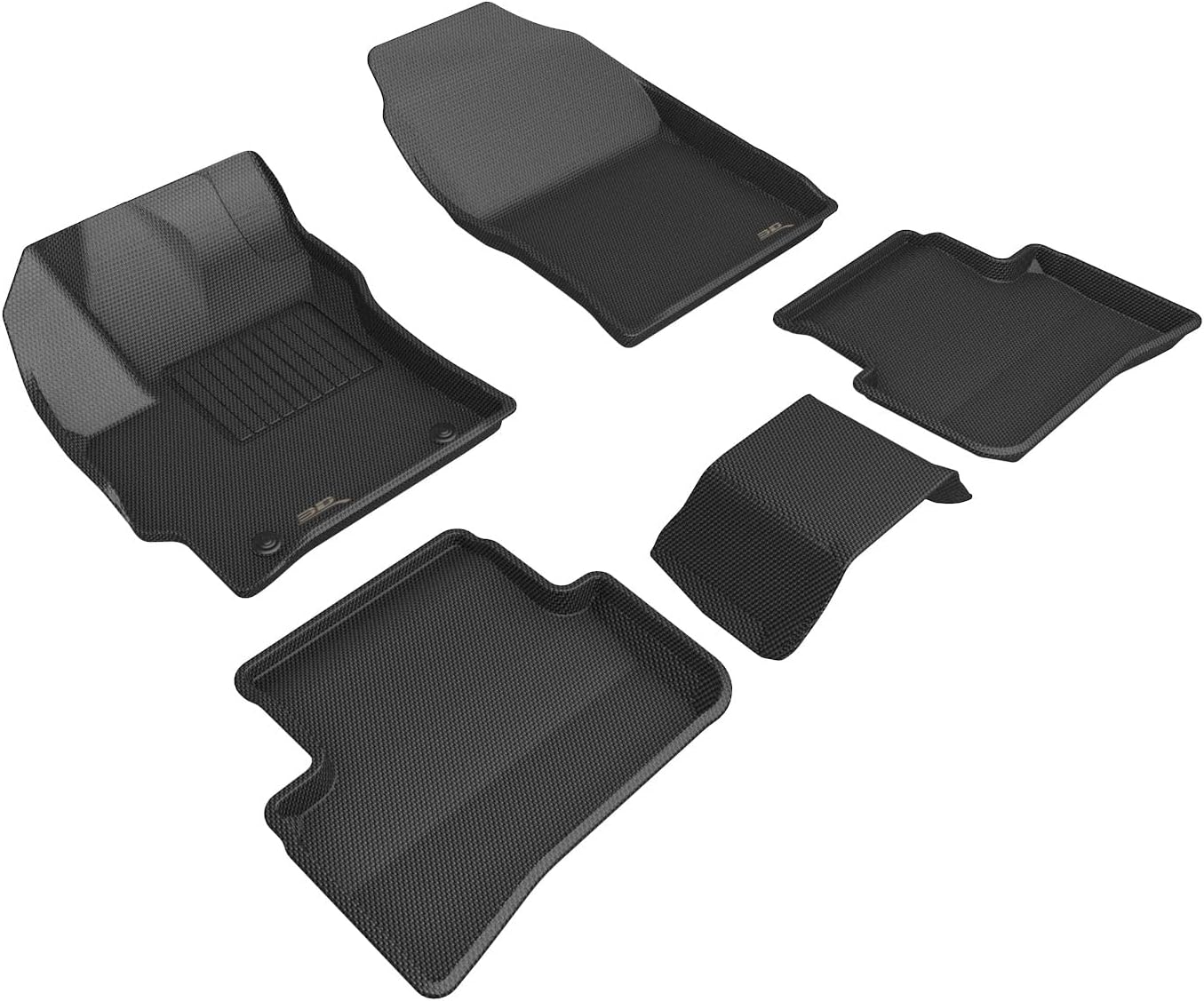 Amazon.com: 3D MAXpider Custom Fit Kagu Floor Mat (Black) Compatible with Rivian R1T 2022-2024 ...