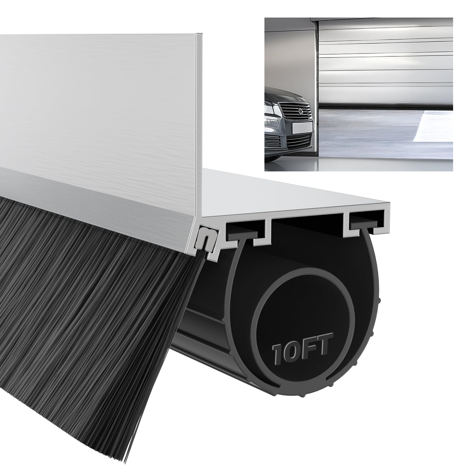 BEAMNOVA 10Ft Universal Garage Door Bottom Seals Weatherproof Garage ...