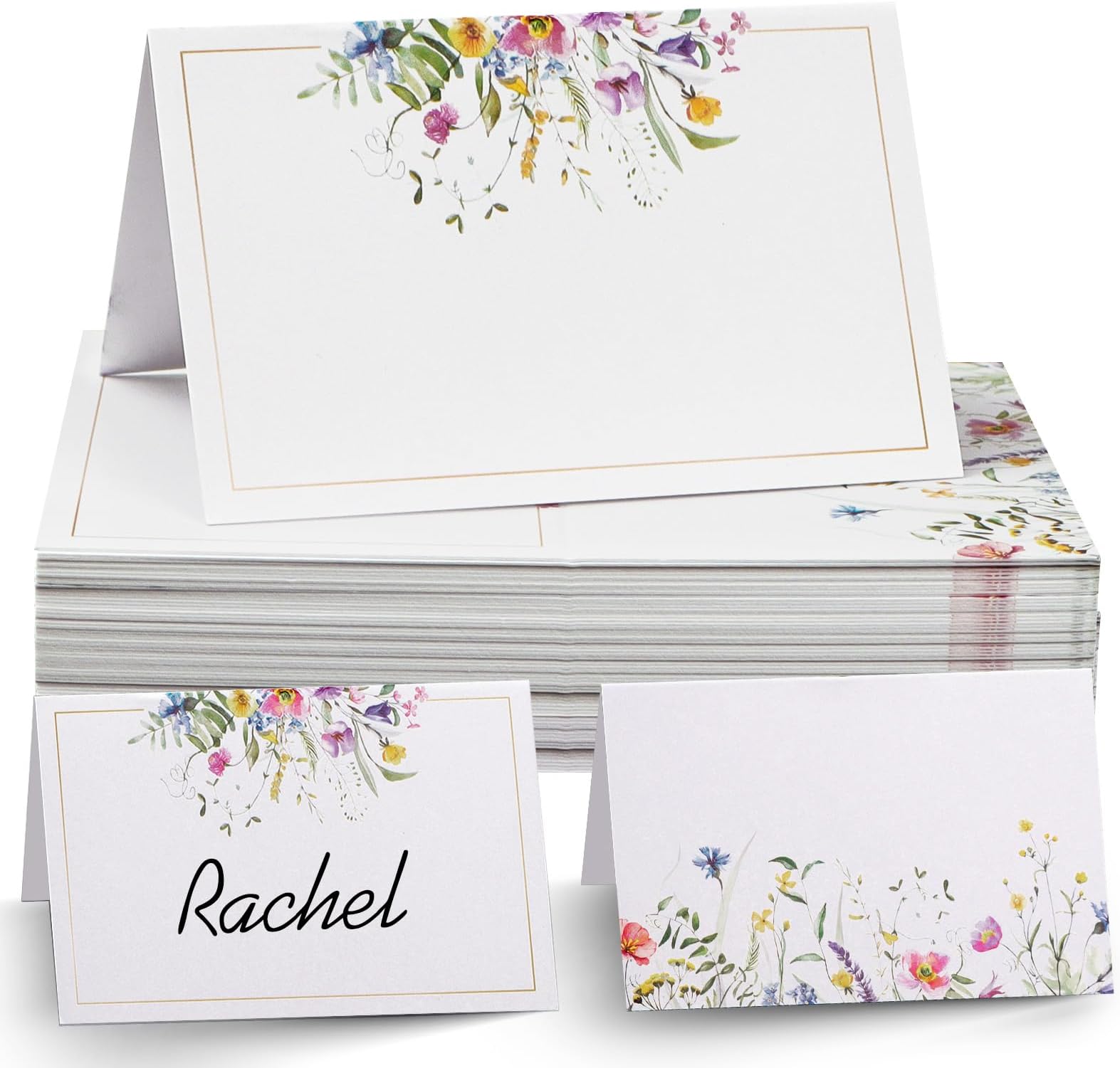 50 Pcs Wedding Place Cards Flower Branches Table Name Place Cards ...