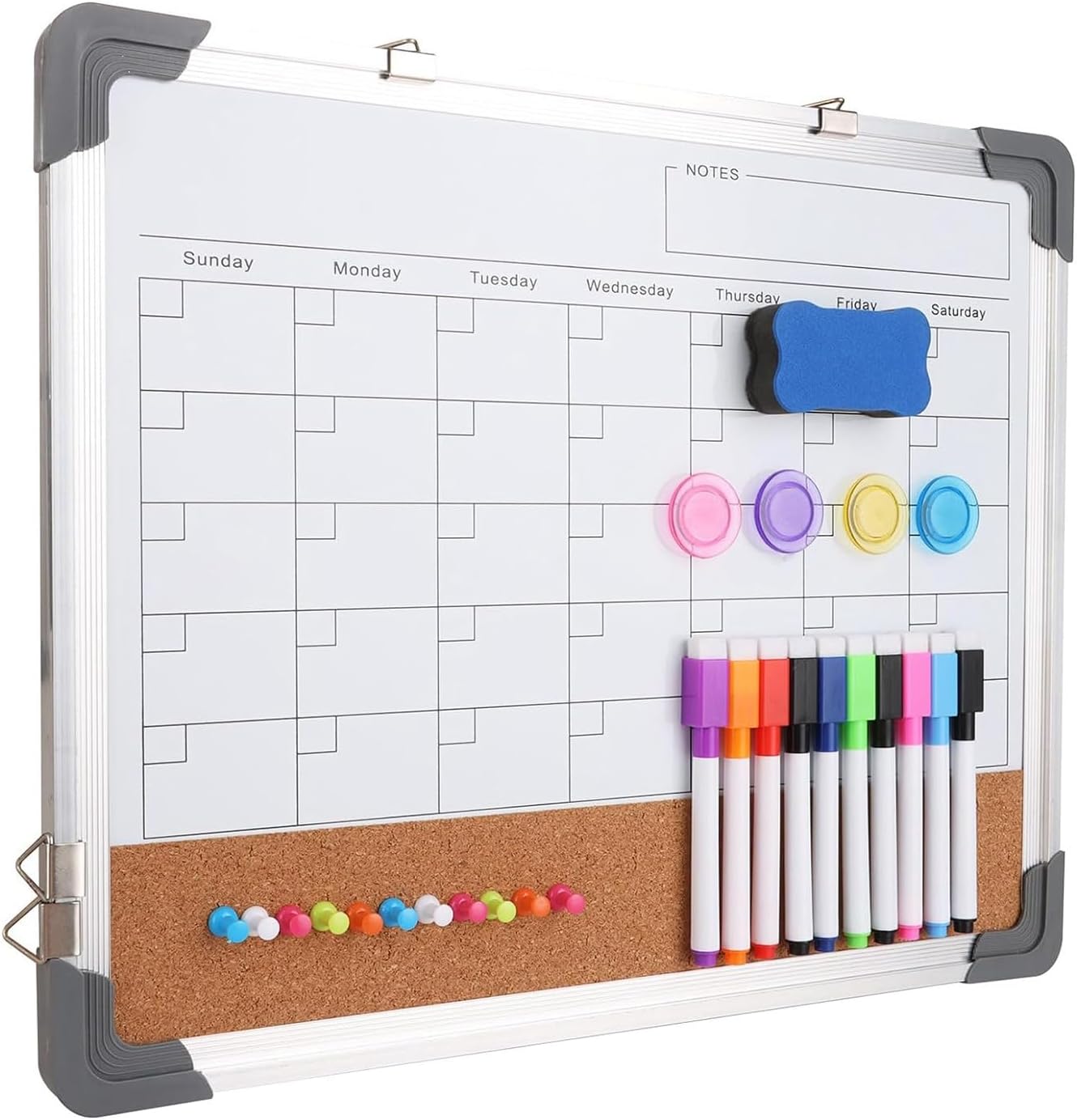 RUNNERGATE - Tablero de corcho pequeño para pizarrón con calendario ...