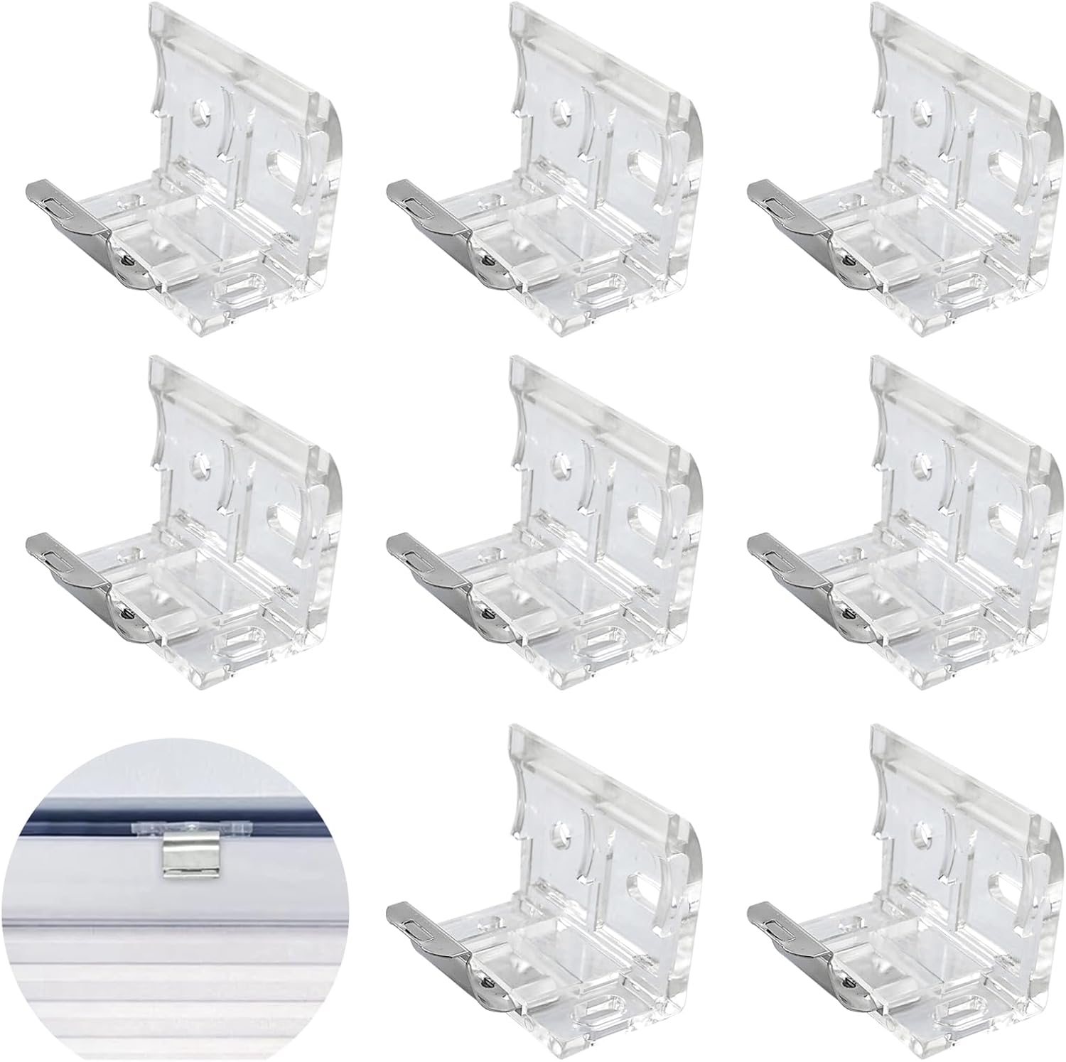 Amazon.com: 8 Pack Cordless Shade Bracket Headrail Holder Clip Mounting ...