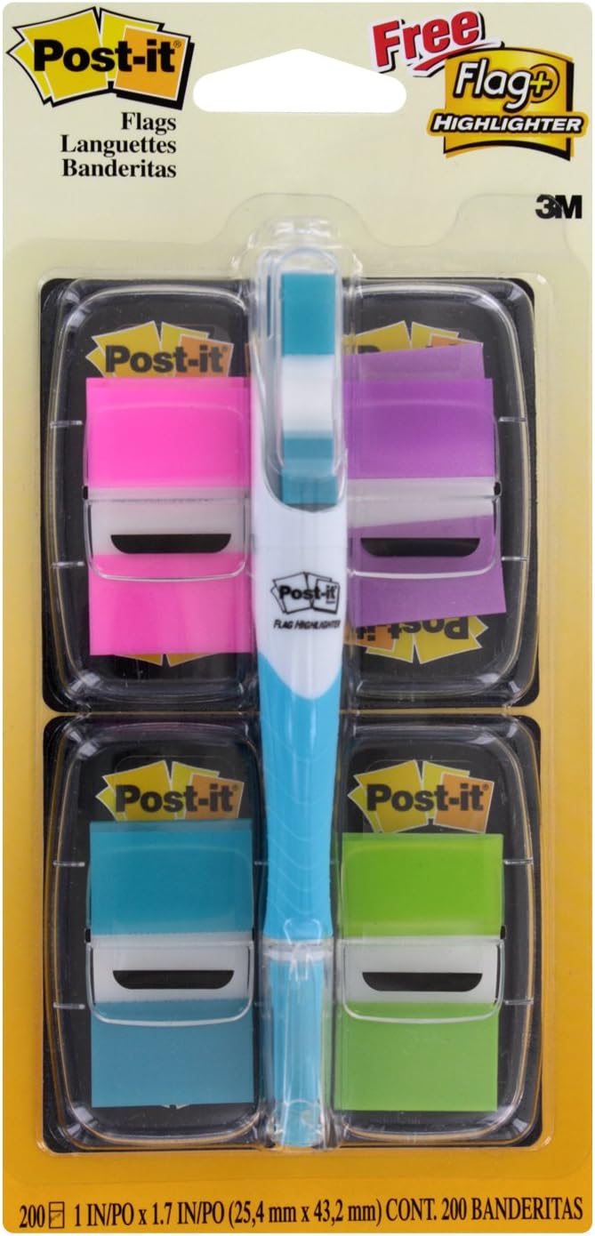 Amazon.com : Post-it® Assorted Color Flags Value Pack 000030 : Tape ...