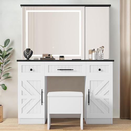 Snapklik.com : YITAHOME Dextrus Vanity Ensemble, Makeup Station