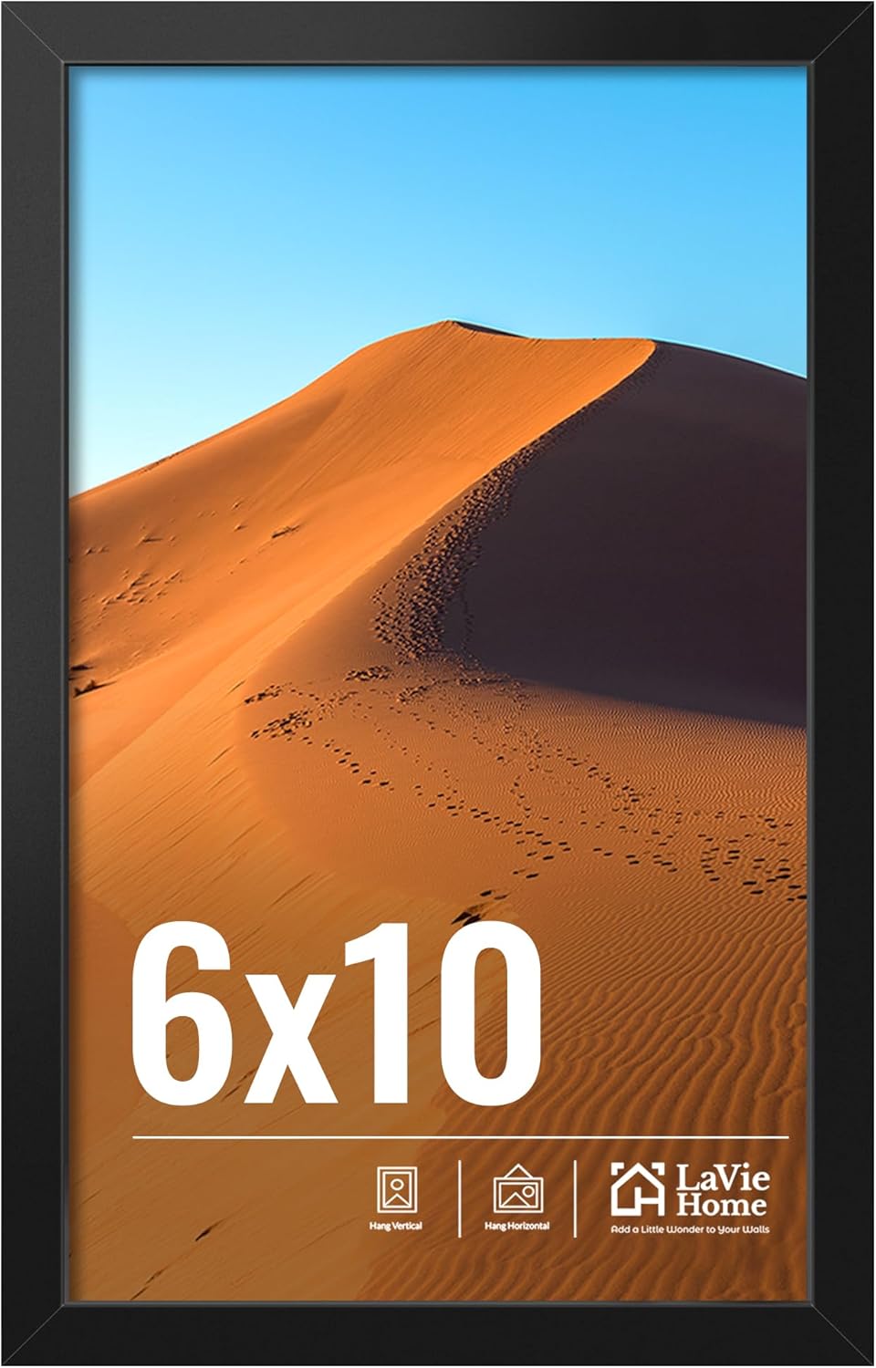 Amazon.com - LaVie Home 6x10 Picture Frame for Wall Display, 6x10 Black ...