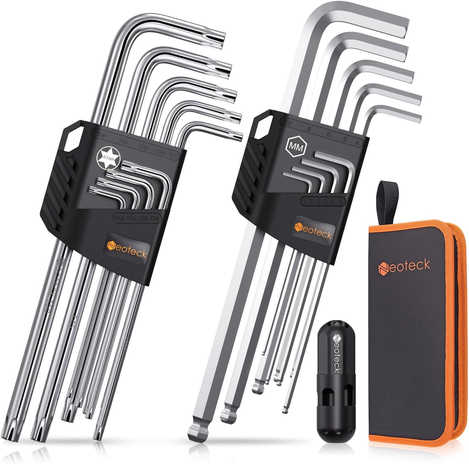 Draper 22203 Ball End Metric Allan/Hex Key Set, 1.5mm-10mm, Multicolor ...