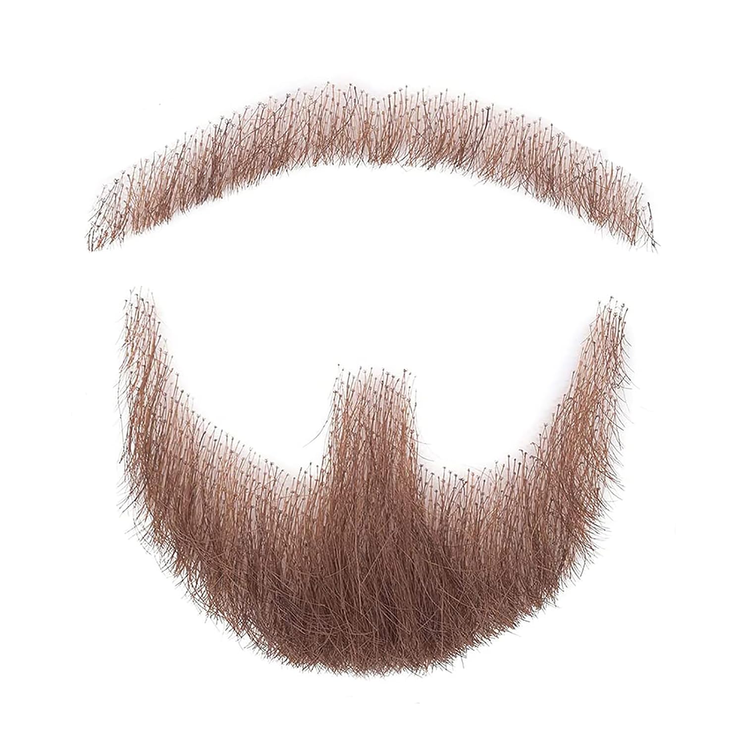 Amazon.com: Gizane Fake Beard 100% Human Hair Full Hand Tied Realistic ...