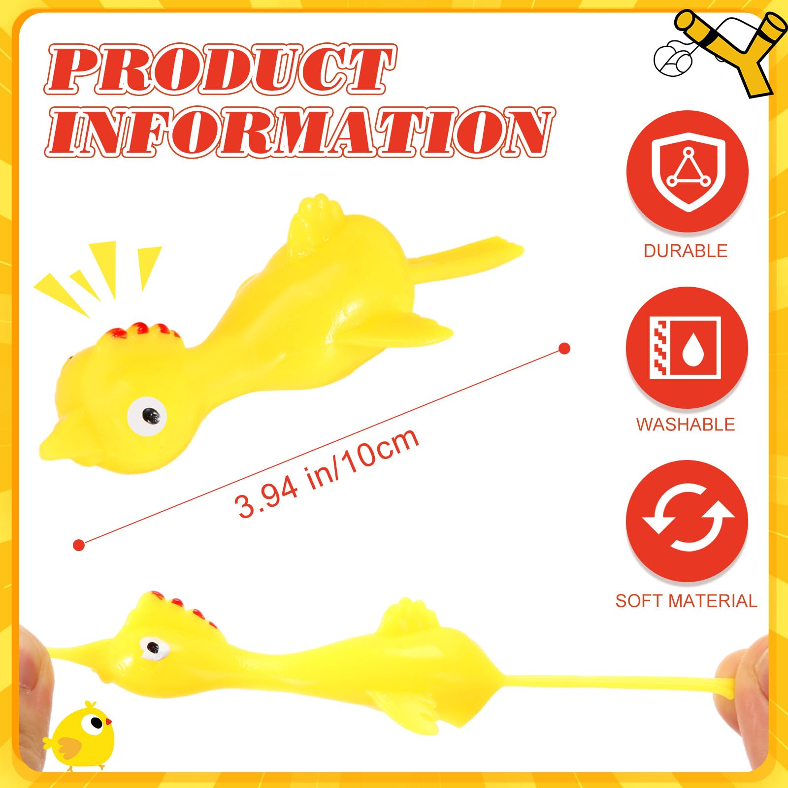 Snapklik.com : Poen 400 Pcs Slingshot Chicken Catapult Toy Flying ...