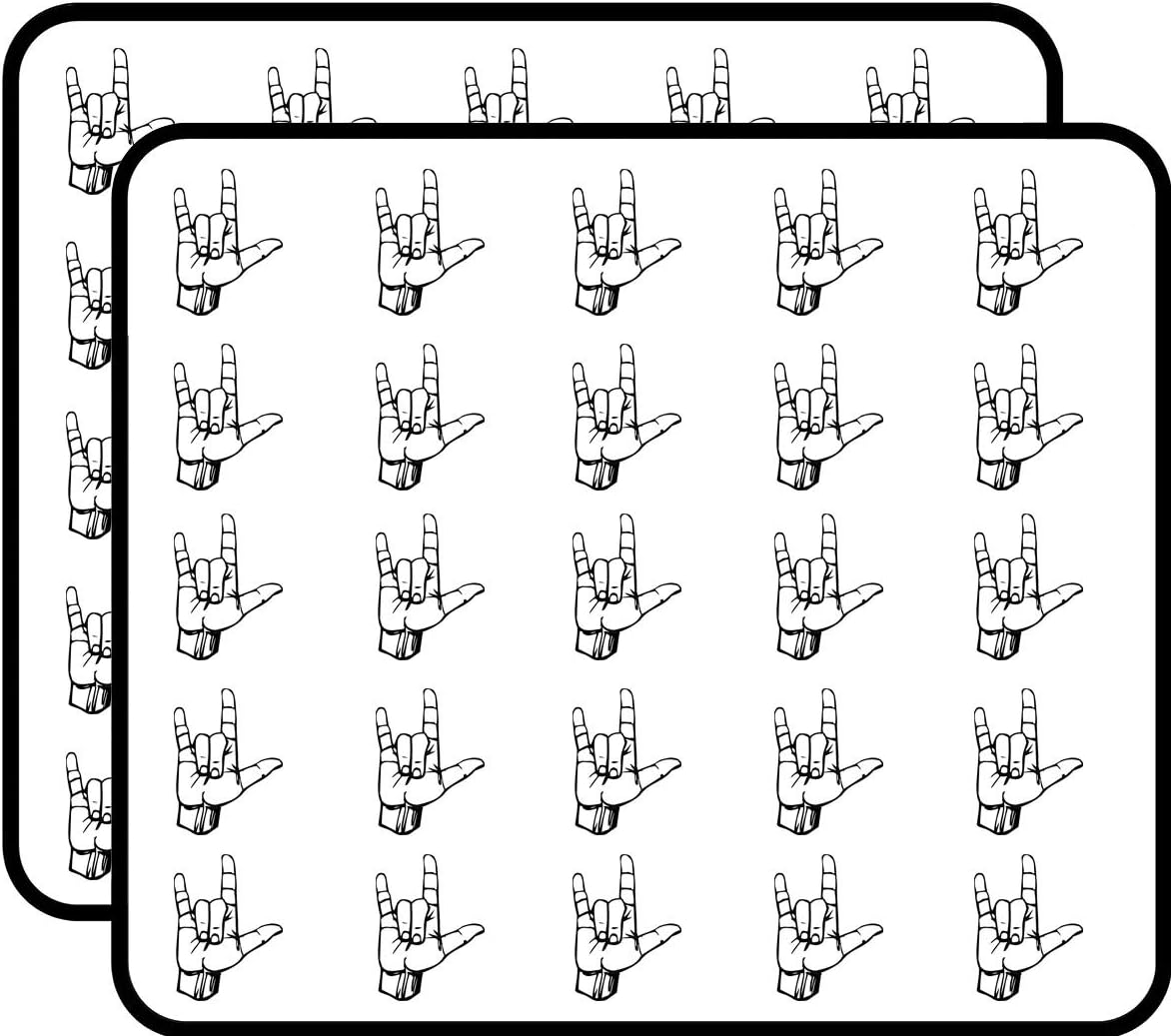 Amazon.com: Hand I Love You ILY Sign Language Symbol Gesture 50 Pack 1 ...