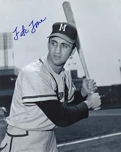 Frank Torre Milwaukee Braves Action Signed 8x10 - Autographed MLB ...