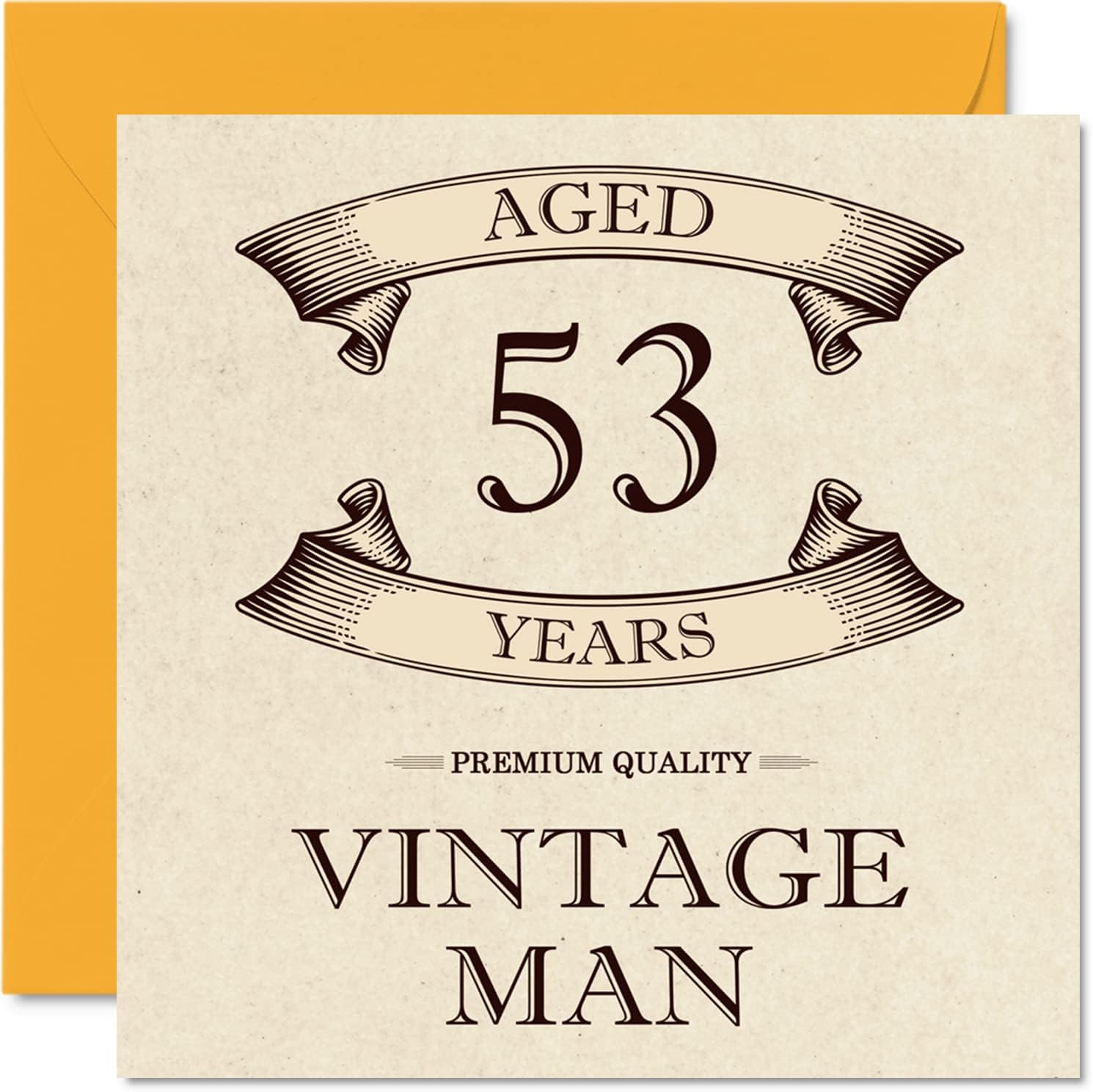Vintage 53e verjaardagskaarten voor mannen - leeftijd 53 jaar - leuke ...