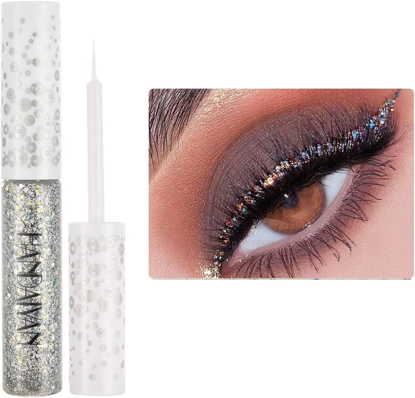 Amazon.com : Yeuxtty Silver Liquid Glitter Eyeliner Long Lasting ...