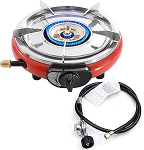 Amazon.com: Propane Gas Camping Stove, 9,800 BTU High Portable Single ...