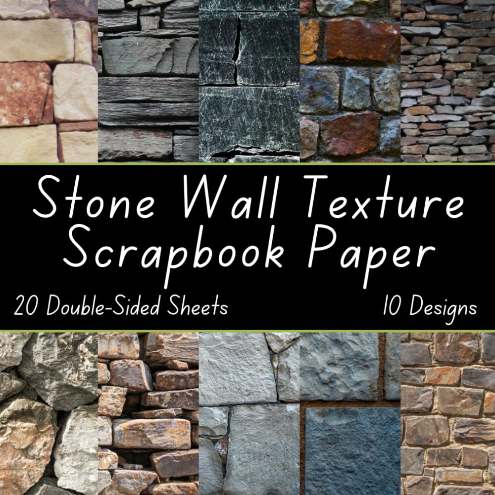 Amazon.com: Stone Wall Texture Scrapbook Paper: Themed Decorative Craft ...