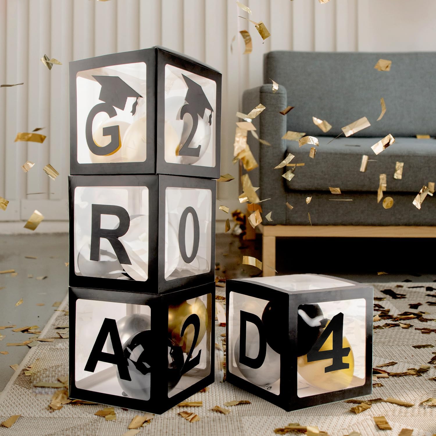 Fonder Mols 2024 Graduation Party Balloon Boxes, Graduation Decorations ...