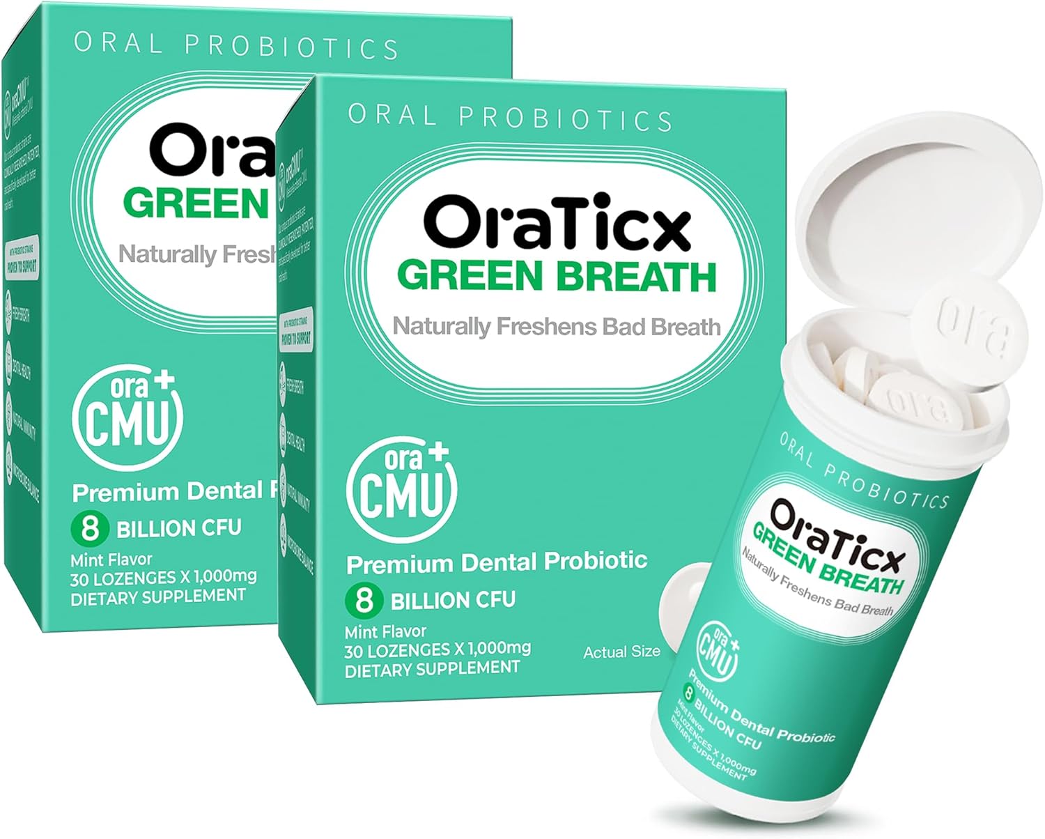 Amazon.com: OraTicx Oral Probiotics Green Breath, Freshen Bad Breath ...