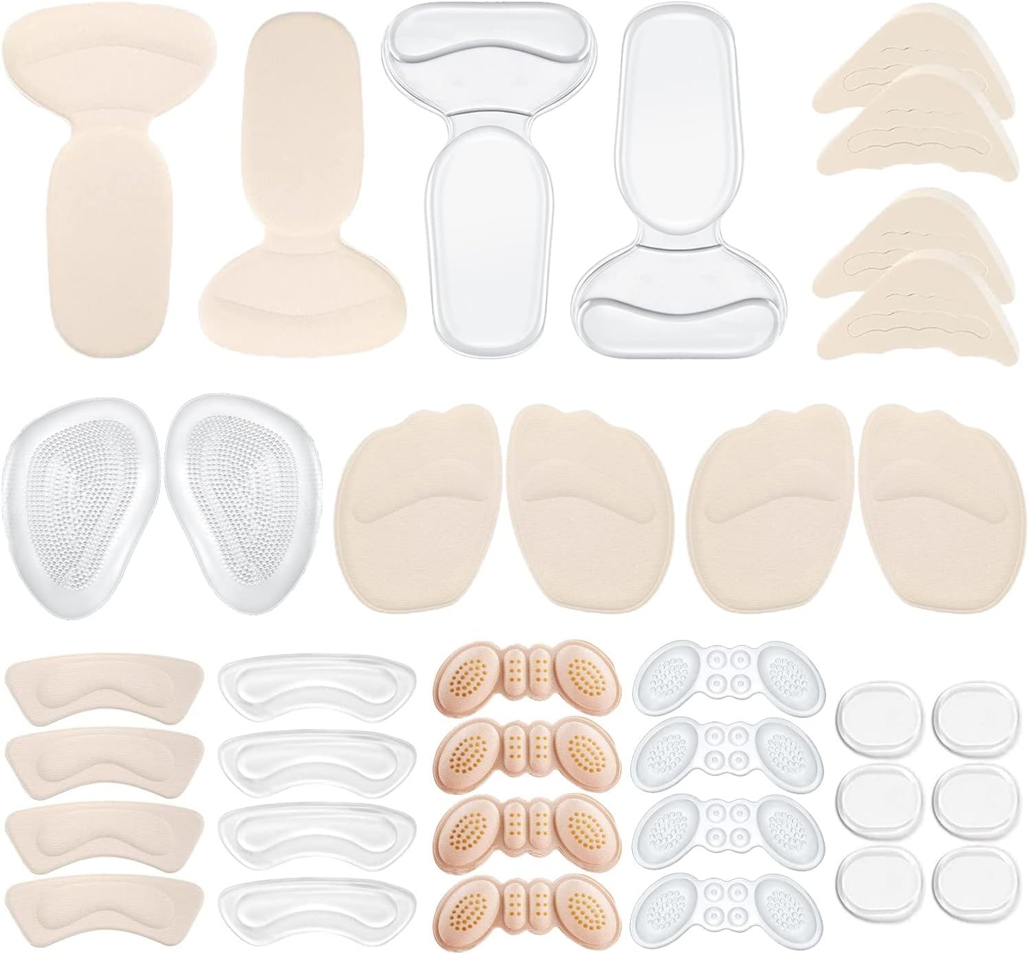 Amazon.com: 18 Pairs Shoe Filler High Heel Cushion Pads Adjustable Toe ...