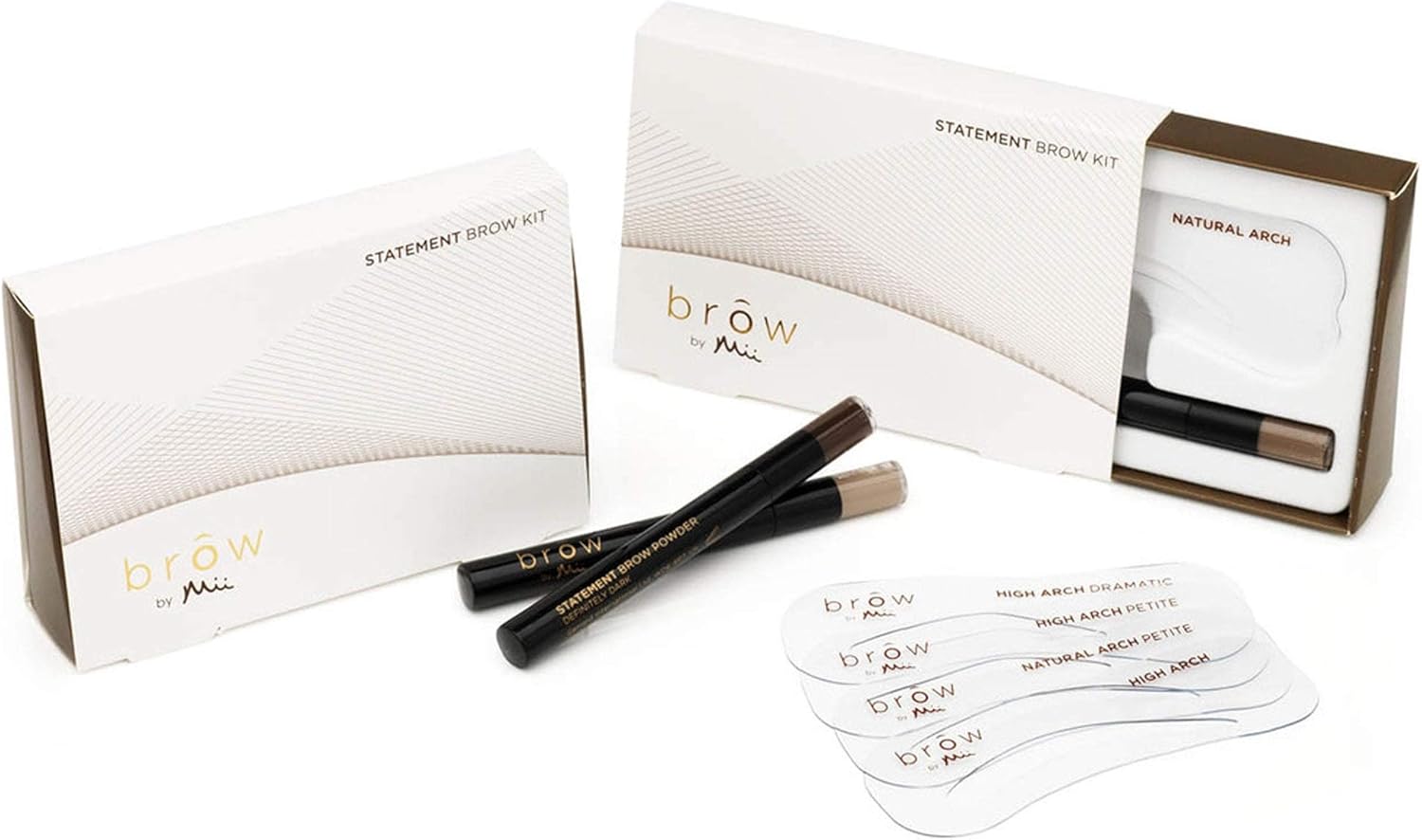 Mii Cosmetics - Brow By Mii Statement Brow Kit - Waterproof Brow Powder ...
