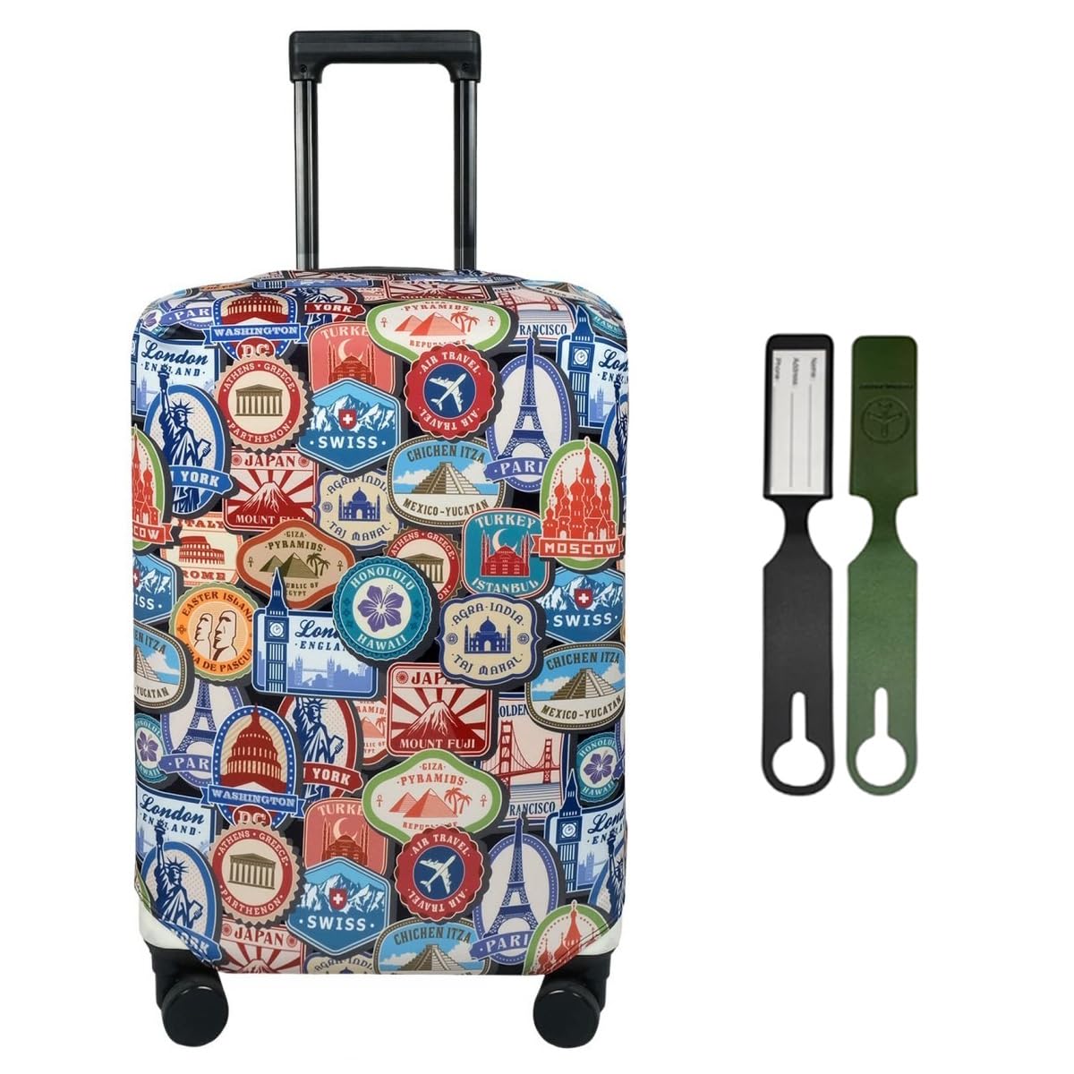 Suitcase Cover Protector with Luggage Tag,ZANZER Luggage Cover ...