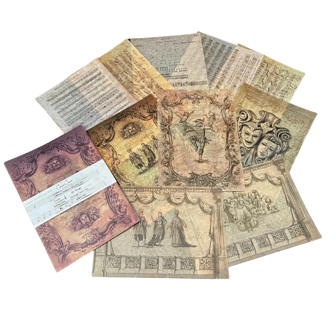 Amazon.com: On Stage Vellum Paper & Vintage Sticker Set, Translucent ...