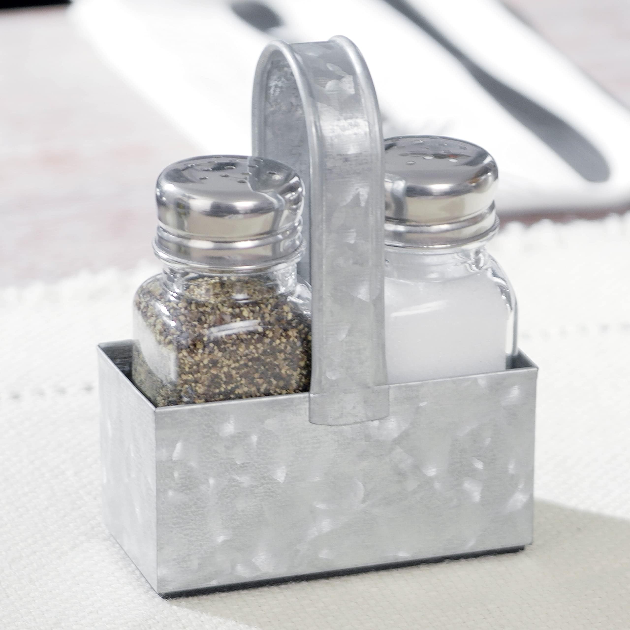 Amazon.com: Top Kitchen 2 oz. Square Salt and Pepper Shaker, Glass Jars ...