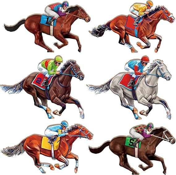 Amazon.com: 6pcs Derby Decorations Horse Racing Decorations Table ...