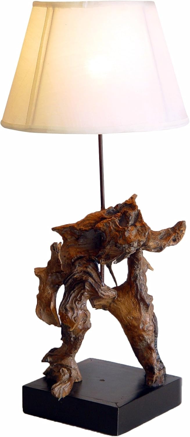 Exclusive Thai Decor Hand Made Teak Wood Floor Lamp from Northern ...