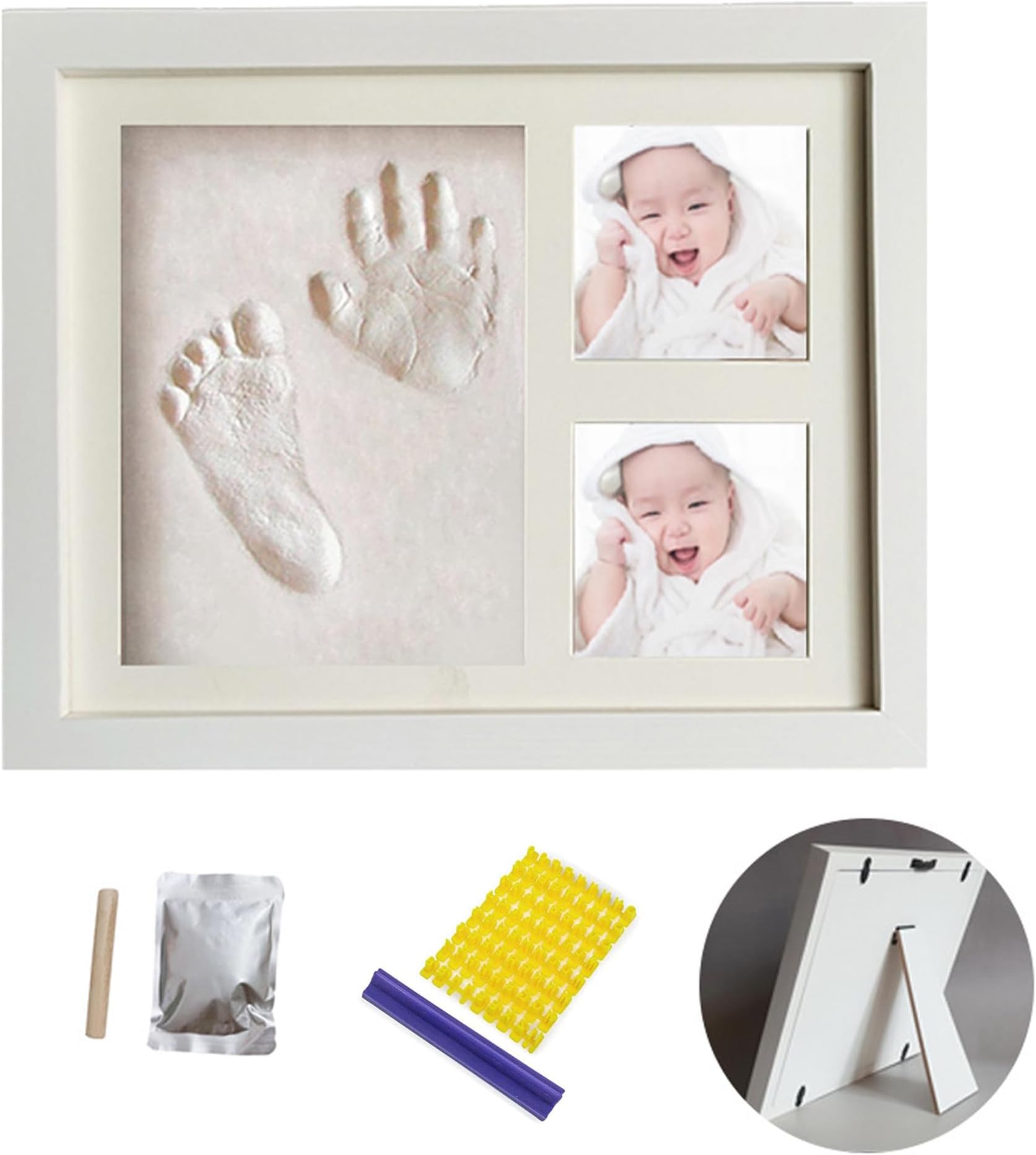 Amazon.com: Baby Handprint and Footprint Kit DIY Picture Frame of Baby ...
