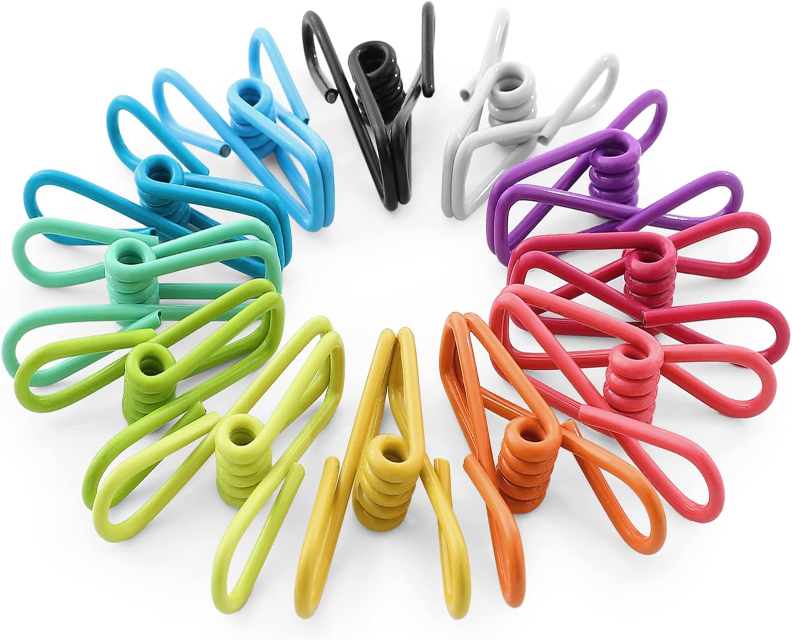 OKVGO Food Bag Clips for Food Storage, Steel with PVC Coated ...