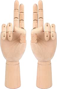 Amazon.com: Framendino, 2 Pack 12" Flexible Wooden Hand Model Wood Art ...