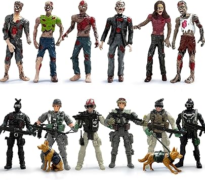 Amazon.com: Army Men VS Zombie Action Figures, Realistic 6 Zombie Toys ...