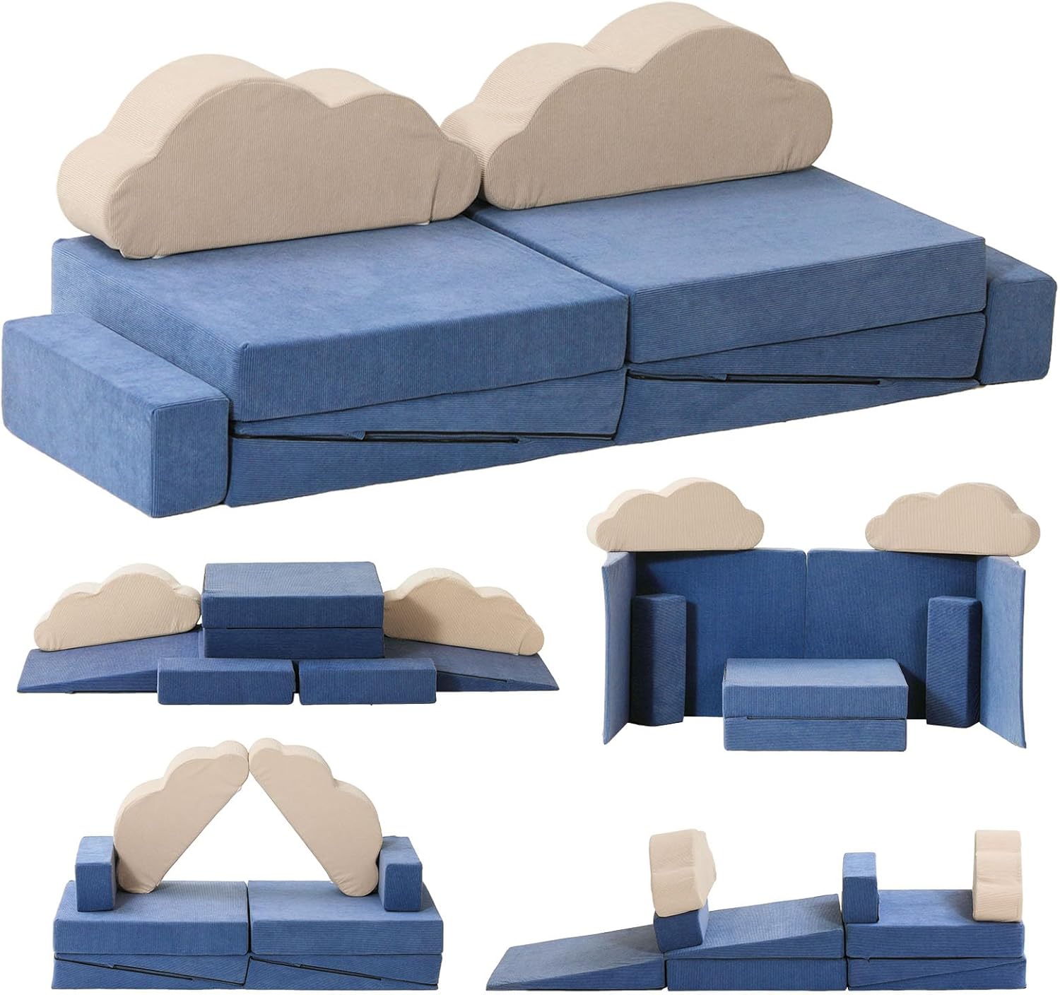 Amazon.com: LOAOL Modular Kids Play Couch for Playroom Bedroom ...