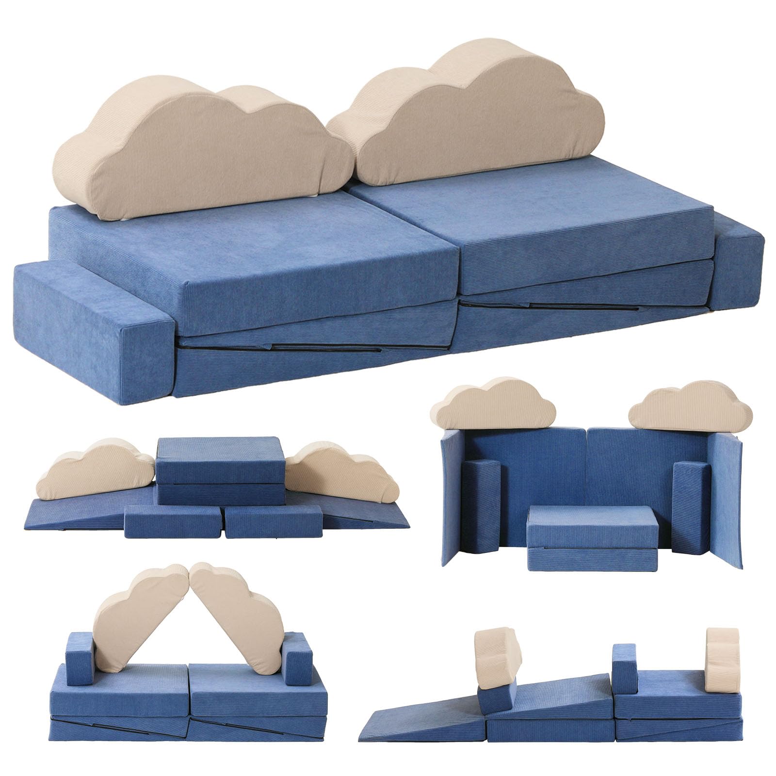Snapklik.com : LOAOL Modular Kids Play Couch For Playroom Bedroom