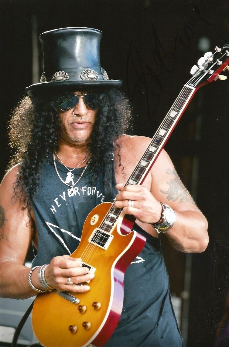 Amazon.com: Slash GUITARIST autograph, In-Person signed photo ...