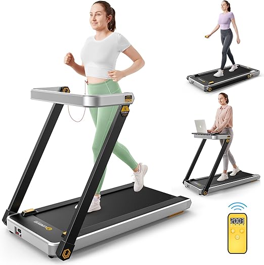 Amazon.com : UREVO Treadmill with Desk, 3 in 1 Foldable Treadmill with ...