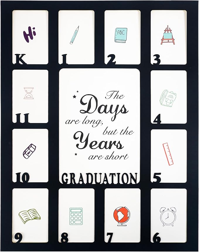 Amazon.com - GMFrames School Years Picture Mat K-12 Graduation School ...