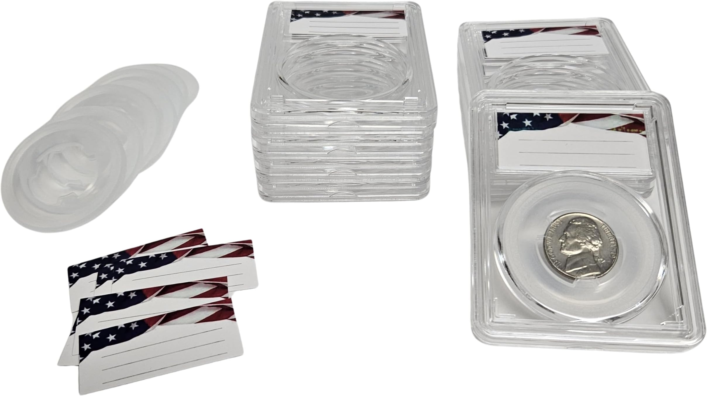 Amazon.com : Generic 8-Pack Premium Acrylic Coin Slab Holder with 21mm ...