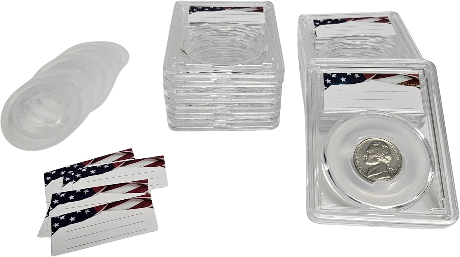 Amazon.com : Generic 8-Pack Premium Acrylic Coin Slab Holder with 21mm ...